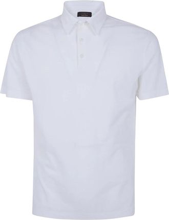 Zanone Homme, Tops, Blanc, Taille: XL Polo &agrave; Manches Courtes