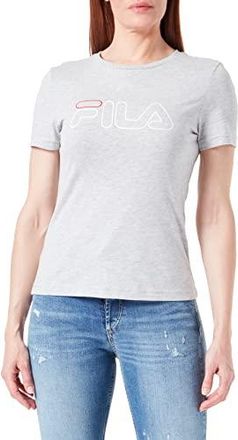 Fila boucliers T-Shirt, Gris Clair chin&eacute;, L Femme