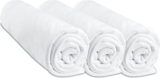 Easy dort Spannbettlaken, kompatibel mit Cododo, 50 x 83 cm (3 Stück) | 100% Baumwolle | Anisweiß Türkis | dehnbar & atmungsaktiv | gesunder Schlaf | Marke Easy