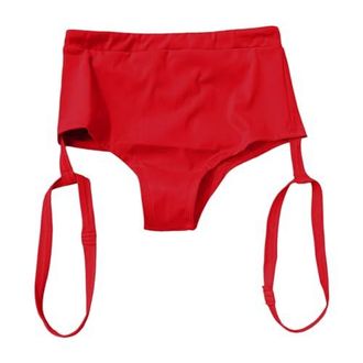 Generic Mini Short Femme Sexy- Short Pole Dance Taille Haute avec D&eacute;coupes Crois&eacute;es Lat&eacute;rales Contr&ocirc;le du Ventre Les des Hanches Couleur Unie Chic Et &Eacute;l&eacute;gants