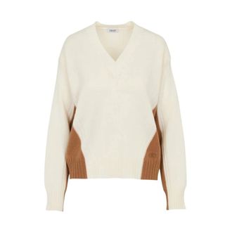 Liu Jo V-Ausschnitt Strickpullover - - Knitwear - Damen - Beige - XS