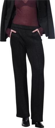 Mason's Pantalon Chino Droit Facile - Femme - Pantalons - Noir - Taille: 42 FR