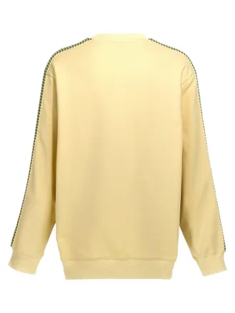 Lanvin Logo-Embroidered Curb-Trim Sweatshirt - Yellow