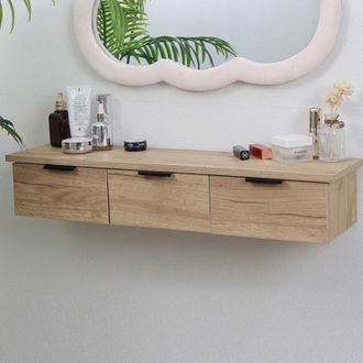 Generic Schminktisch,Kommode Make-up Tisch,H&auml;ngender,Wandschrank mit Schubladen,Modern,als Schminktisch oder Schreibtisch verwendbar,ideal for Schlafzimmer un
