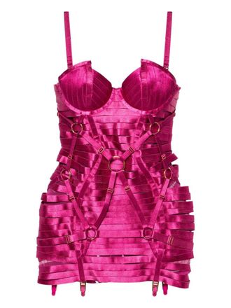 Bordelle Angela Minikleid aus Satin - Rosa