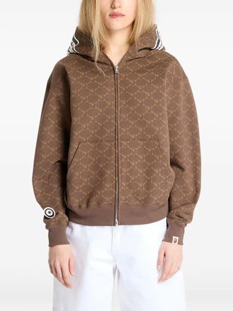 A Bathing Ape hoodie à logo imprimé - Marron