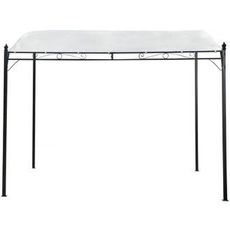 Habitat et Jardin Habitat Et Jardin - Pergola inclin&eacute;e en m&eacute;tal - 3 x 2,5 m - Beige