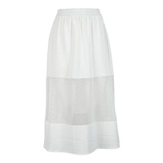 A|X Armani Exchange Femme, Jupes, Blanc, Taille: 38 FR Jupe Longuette