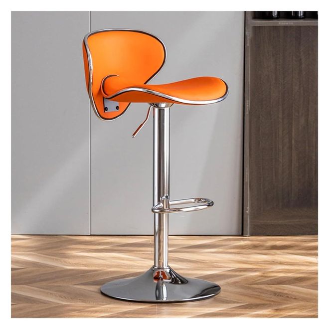 Generic Verstellbarer Drehhocker mit gepolstertem Ledersitz ...