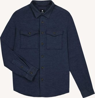 Faguo Surchemise bleu marine coton - FLAVIGNY