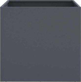 vidaXL Vidaxl - Jardini&egrave;res 2 pcs anthracite 49x47x46 cm - Acier lamin&eacute; &agrave; froid - Cadre robuste pour d&eacute;coration ext&eacute;rieure - Assemblage requis