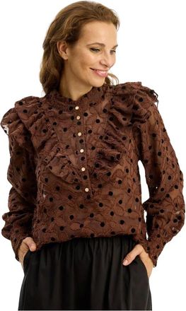 In Front IN Front, Femme, Blouses et Chemises, Brun, Taille: 44 FR Blouses