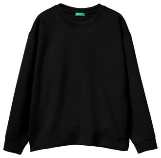 Benetton Damen Maglia G/C M/L 3y2f3m07m Sweatshirt, Schwarz, L