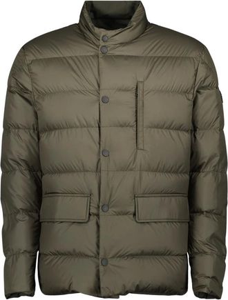 Moncler Homme, Vestes, Vert, Taille: XL Ouille Reversible Short Down Jacket