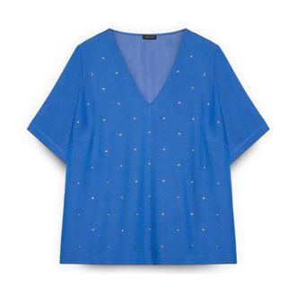 Fiorella Rubino Damen, Blusen & Hemden, Blau, 4XLGr&ouml;&szlig;e
