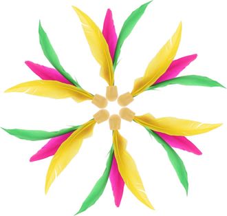 BESPORTBLE 6st&uuml;cke Federb&auml;lle Langhaar Mit Elastischem Gummikopf F&uuml;r Junge M&auml;dchen Und Erwachsene F&uuml;r Garten Und Parkspiele Im Freien