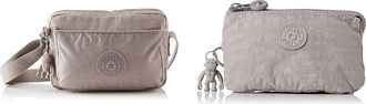 Kipling Womens Abanu Crossbody, Grau Gris, 20x13.5x7.5 cm (B x H x T) Womens Creativity S Pouches/Cases, Grau Gris, 4x14.5x9.5 cm