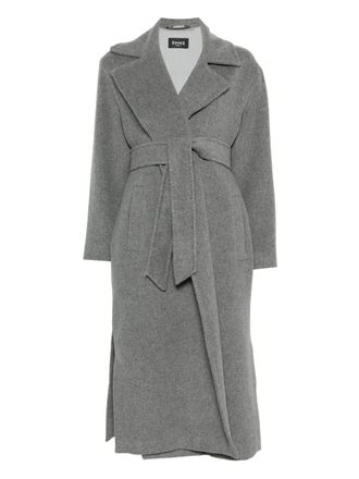Marella manteau ceinturé Cadmio à simple boutonnage - Gris