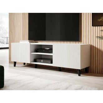 Best Mobilier Bestmobilier - Sanna - meuble tv - 150 cm - style contemporain - blanc