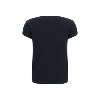 Balmain Womens Black Wool Oves Aries Sleeveles Sweater Clothing