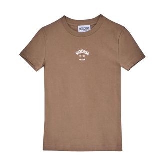 Moschino T-shirt Logo Nuovo - - Tops - Damen - Braun - L