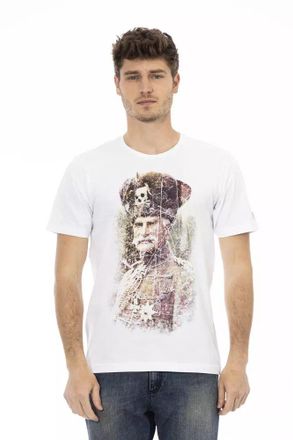 Trussardi Captain Grafik T-Shirt mit kurzen Ärmeln und Rundhalsausschnitt
