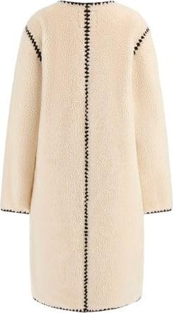 Guess langer Sherpa-Mantel in Beige