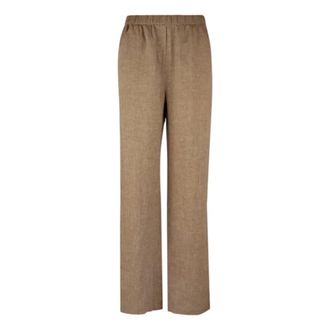 Stenstr&ouml;ms Femme, Pantalons, Brun, Taille: 36 FR Pantalon en lin marron clair &agrave; jambes larges