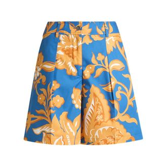 Etro Femme, Shorts, Multicolore, Taille: 38 FR Shorts pliss&eacute;s avec poches arri&egrave;re plaqu&eacute;es