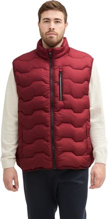 Tom Tailor Herren 1042200 Plussize Hybrid Weste mit Kapuze, 13721-Burgundy Dark Red, XXL