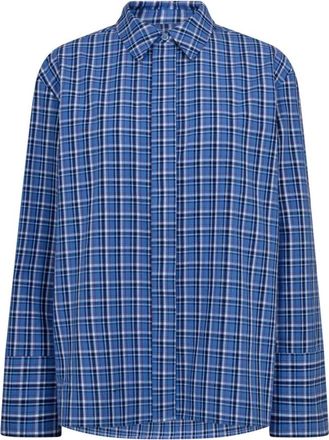 Co'Couture Femme, Blouses et Chemises, Bleu, Taille: 42 FR Chemise &agrave; Carreaux Bleue AngelicaCC