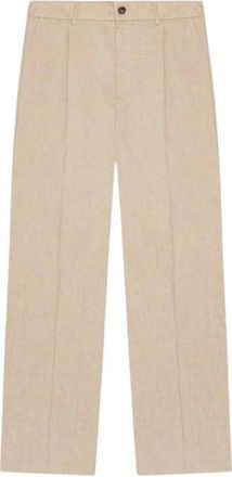 Les Deux Homme, Pantalons, Beige, Taille: W33 Reece Pleated Slub Suit Pants