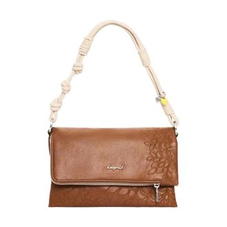 Desigual Femme, Sacs, Beige, Taille: ONE Size Sac &agrave; main avec fermeture &eacute;clair et bandouli&egrave;re