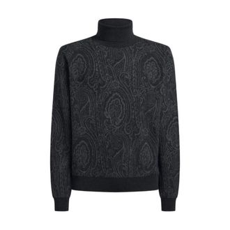 Etro Paisley Jacquard Rollkragenpullover - - Knitwear - Herren - Schwarzk - L