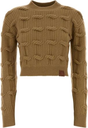 Stella McCartney pull en maille torsad&eacute;e - Marron