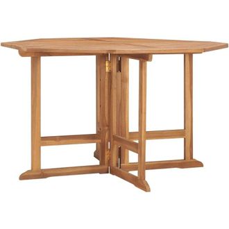 vidaXL Vidaxl - Table &agrave; d&icirc;ner de jardin pliable 110x110x75 cm Teck massif