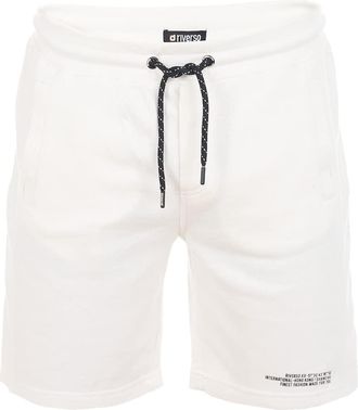 Riverso Herren Sweat Short RIVBlake Regular Fit Kurze Hose Sommer Sport Bermuda Shorts Tunnelzug Print Taschen Weiß XXL, Größe:XXL, Farbe:Offwhite