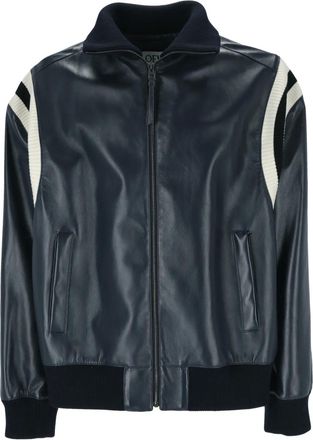 Loewe veste en cuir &agrave; empi&egrave;cements - Bleu