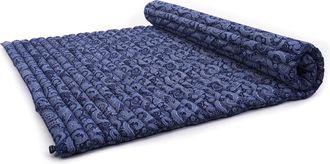 Leewadee Faltbare Bodenmatratze - Japanischer Rollbarer Futon - Tatami Faltmatte - G&auml;stebett - Camping Matratze - Thai Massage Matte, Kapok F&uuml;llung, 190 x 145 