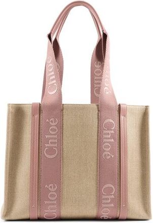 Chlo&eacute; Sac &agrave; main Woody en lin et coton