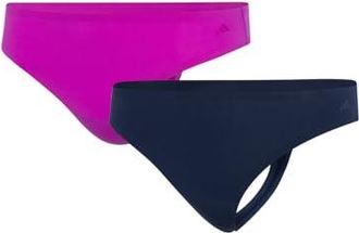 adidas Thong (2PK) -Sport Active Light Flex-Packaged Panties sous-vêtement, Assorted_4A0303, XS Femme