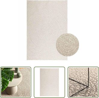 vidaXL vidaXL Terrassen Teppich - Teppich ZIZUR Creme 120x170 cm Jute-Optik Indoor und Outdoor