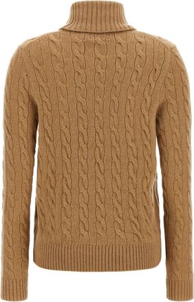 Polo Ralph Lauren Cable-Knit Wool-Cashmere Blend Sweater - Camel