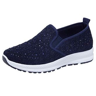 Generic Chaussures &agrave; enfiler pour femme - Baskets larges - Chaussures de marche pour femme - Avec amortissement - Antid&eacute;rapantes - Semelles &eacute;paisses - Chaussu