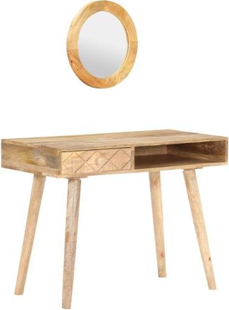 vidaXL Coiffeuse 100x50x76 cm Bois de manguier solide Vidaxl
