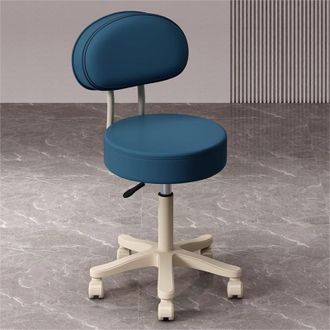 Generic Hocker H&ouml;henverstellbar Mit Fu&szlig;st&uuml;tze &middot; Drehhocker 360&deg; Drehbar &middot; B&uuml;rohocker & Friseurhocker &middot; Rollhocker Mit R&uuml;ckenlehne Aus PU-Leder &middot; Arbeitshocker