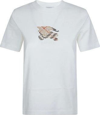 Burberry Femme, Tops, Blanc, Taille: 42 FR T-shirt Knight en coton