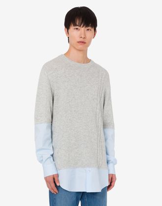 Moschino Pull en laine mélangée et cachemire - Gris