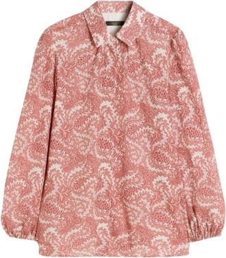 Max Mara Femme, Blouses et Chemises, Multicolore, Taille: 40 FR Chemise en voile de pur coton
