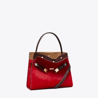 Tory Burch Kleine Lee Radziwill Double Bag aus Kalbshaar